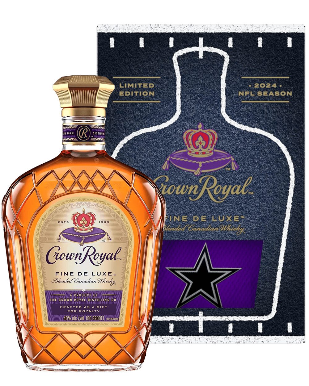 Dallas Cowboys Crown Royal Bottle